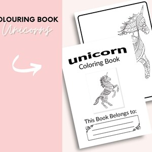 Printable Unicorn Colouring Book for Kids | 6 Magical Pages | Cute ...