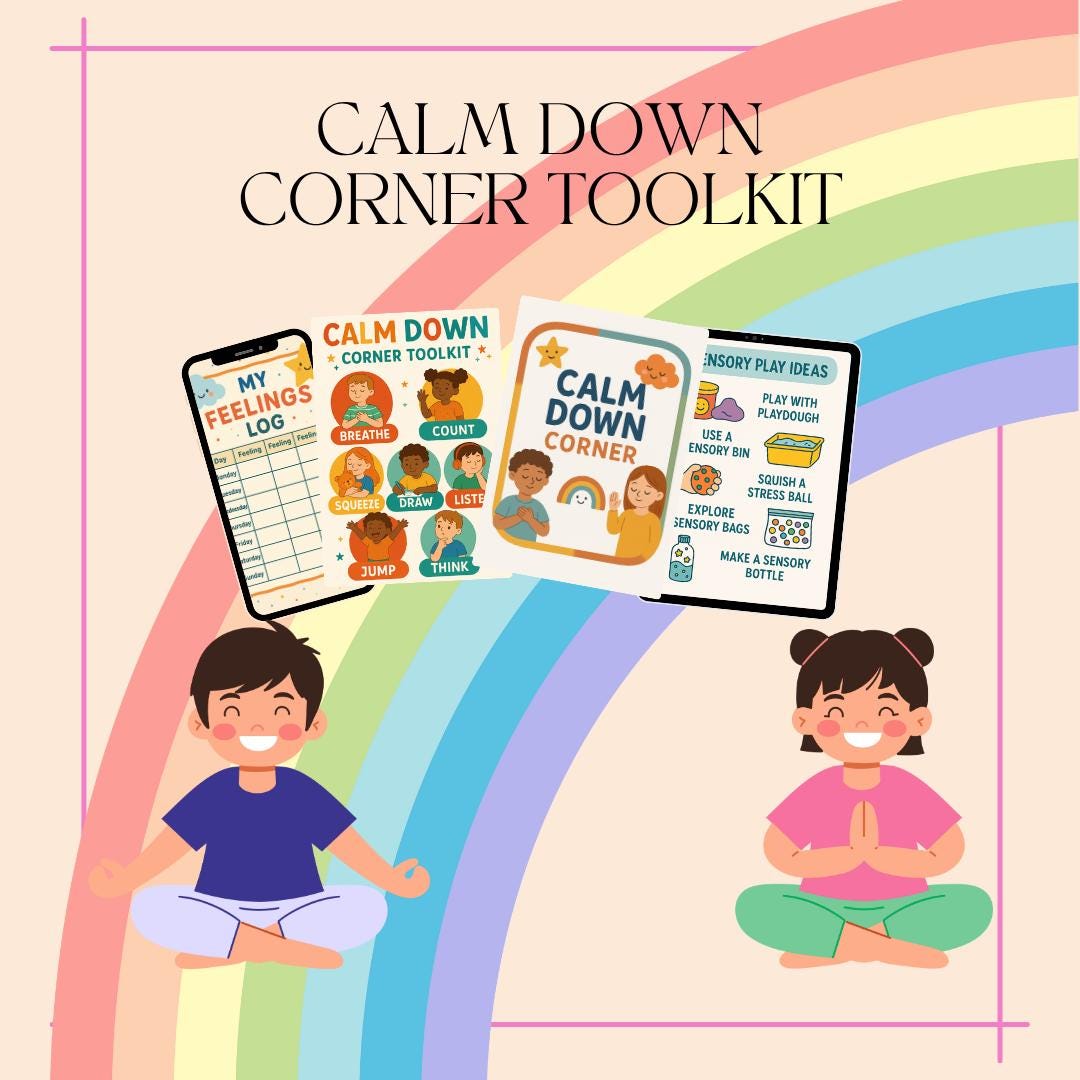 Calm Down Corner Toolkit for Kids – Printable Emotions & Coping Bundle ...
