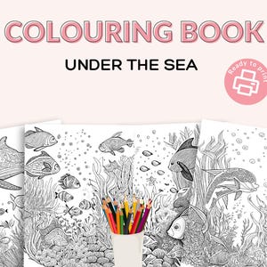 Printable Under the Sea Colouring Book | 50 Ocean-themed Pages | Sea ...