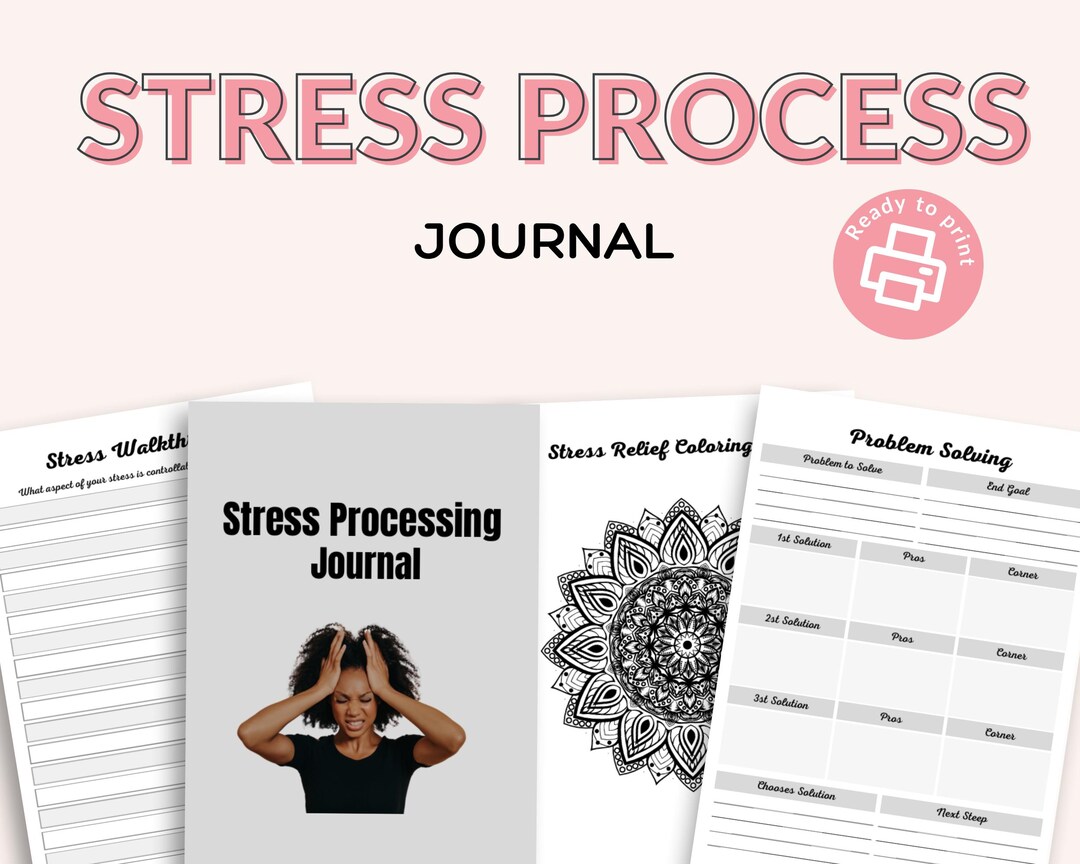 Printable Stress Processing Journal | Mental Health PDF | Anxiety Worry ...