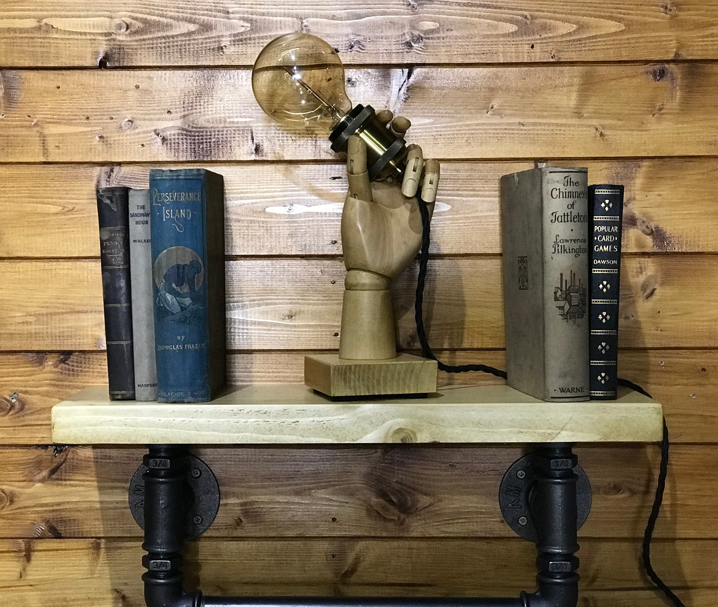 Wooden Vintage Mannequin Hand Lamp Table Lamp Bedside Light - Etsy UK