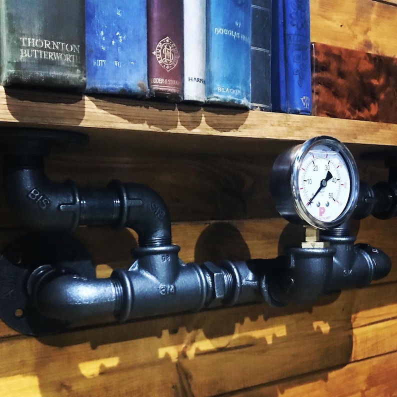 Urban Industrial Steampunk Shelf, Rustic, Metal, Home Accessories ...
