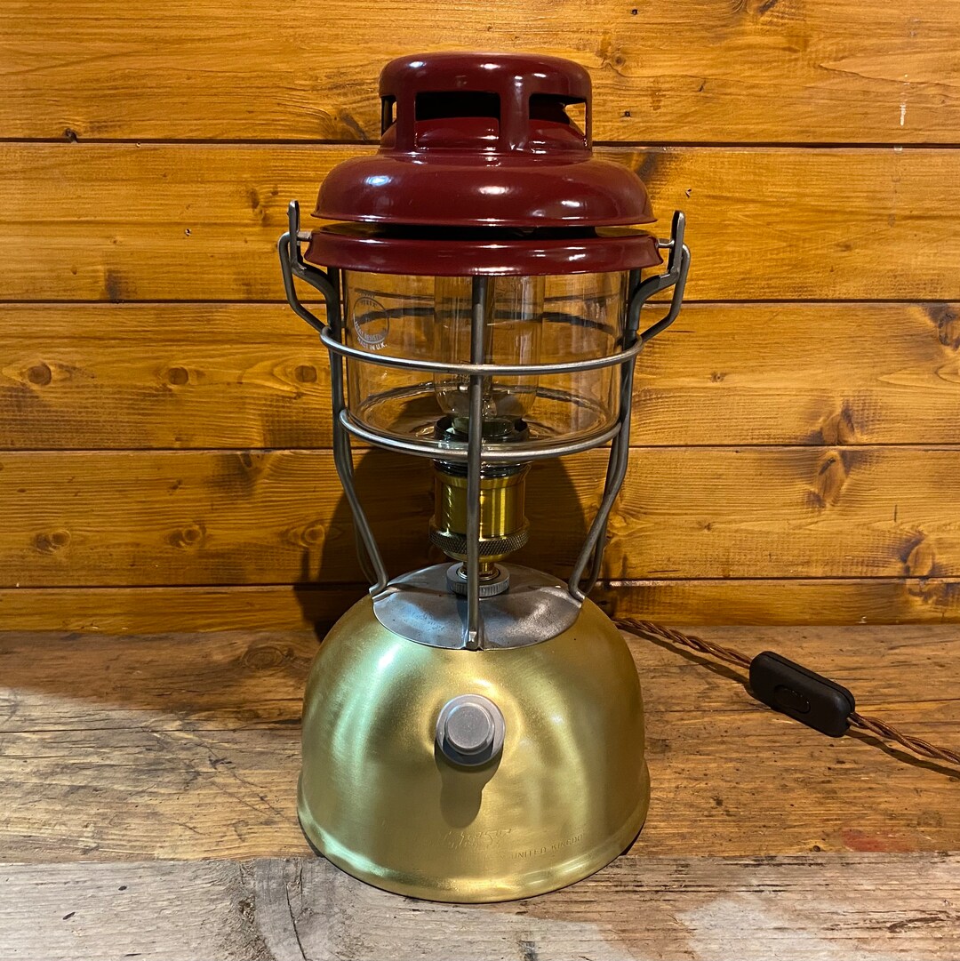 Industrial 1970's X246B Vintage Tilley Lamp Wine Red Dome, Steampunk, Retro, Art, Unique Edison ...