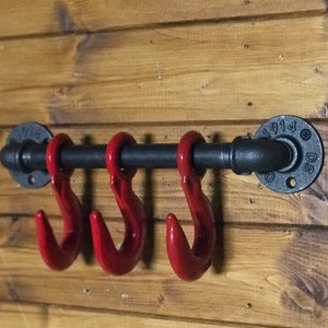 Urban Industrial Coat Hook, Multiple Sizes 1,2,3,4 or 5 Hooks, Winch ...