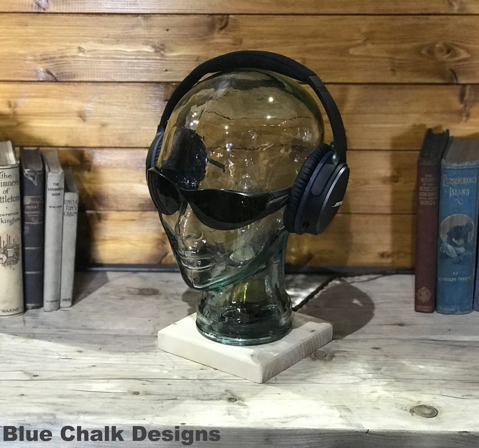 Mannequin Head Glass Table / Desk Lamp Choice of Wood Finish - Etsy UK