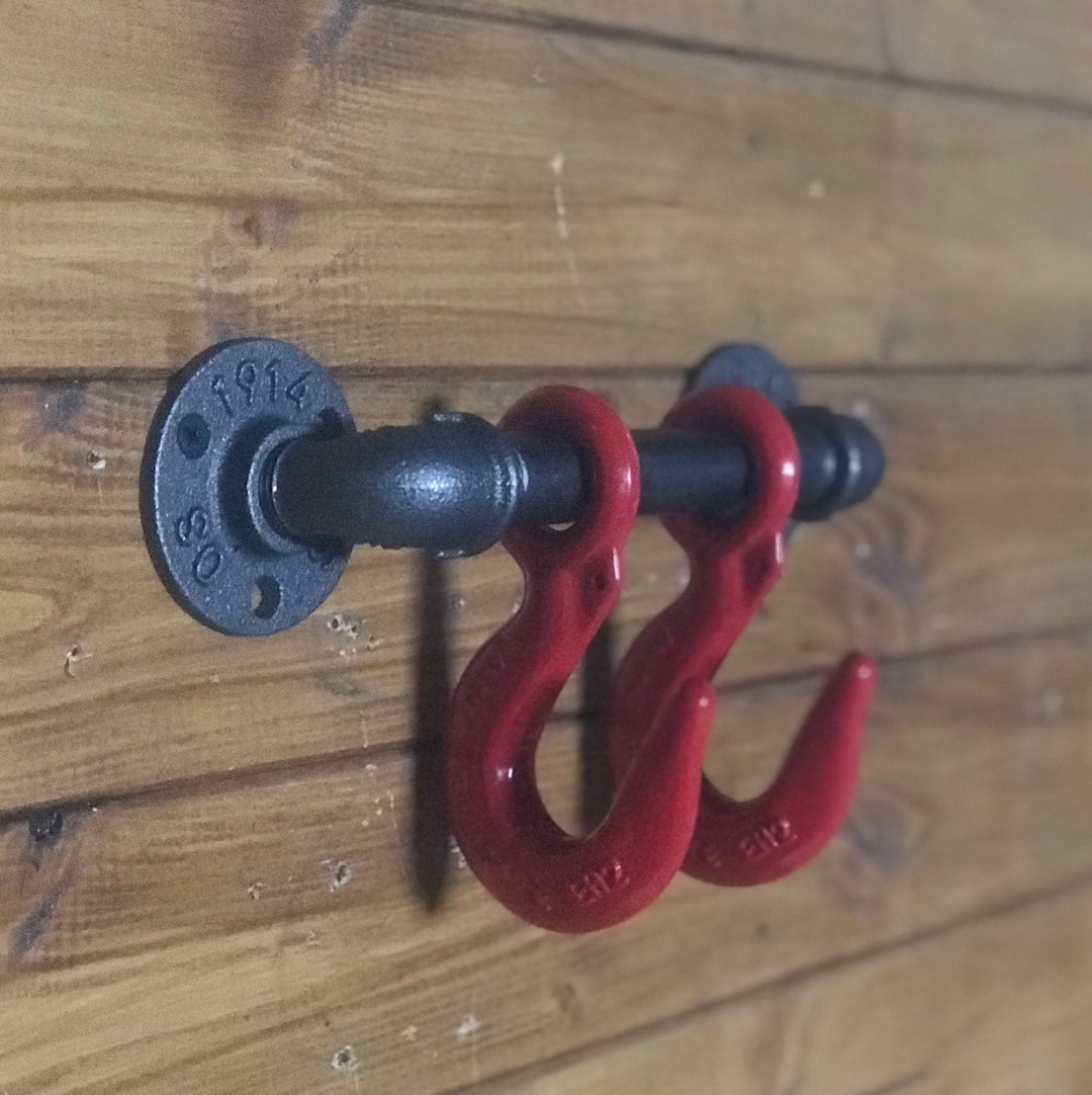 Urban Industrial Coat Hook, Multiple Sizes 1,2,3,4 or 5 Hooks, Winch ...