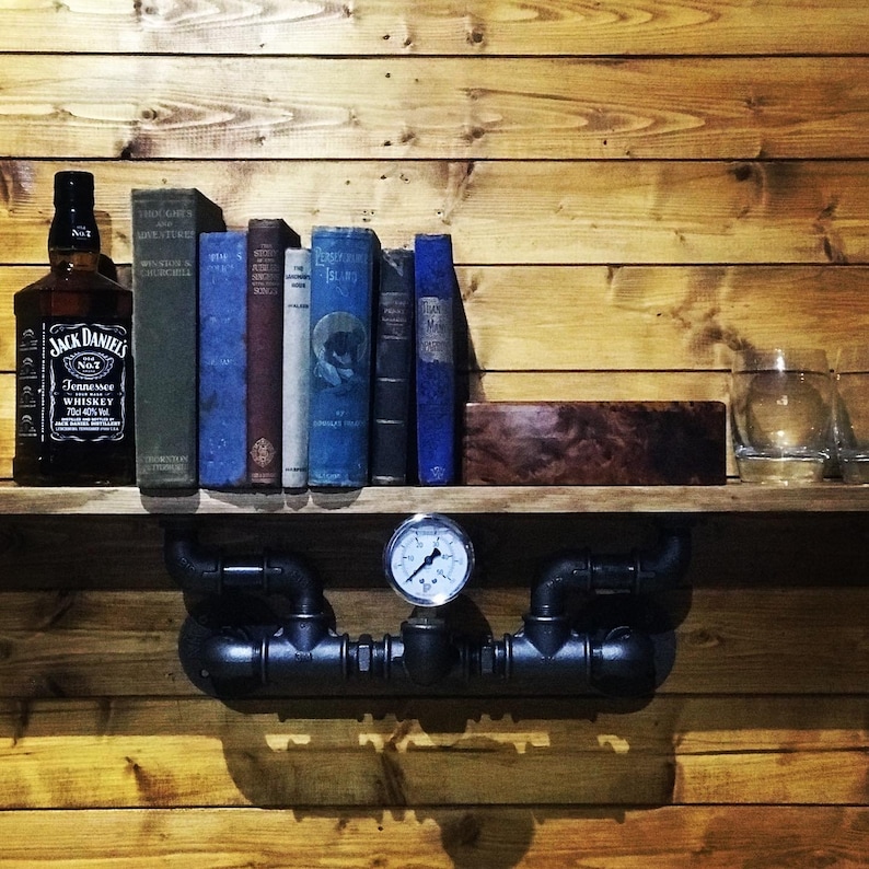 Urban Industrial Steampunk Shelf, Rustic, Metal, Home Accessories ...