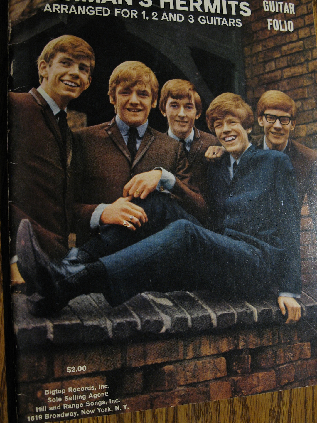 Vintage Herman's Hermits Guitar Folio Music 'arranged for 1,2 and 3 ...