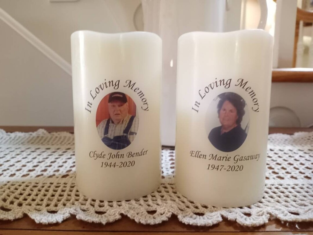 Memorial Candle/in Loving Memory Flameless LED Battery Operated Candle ...