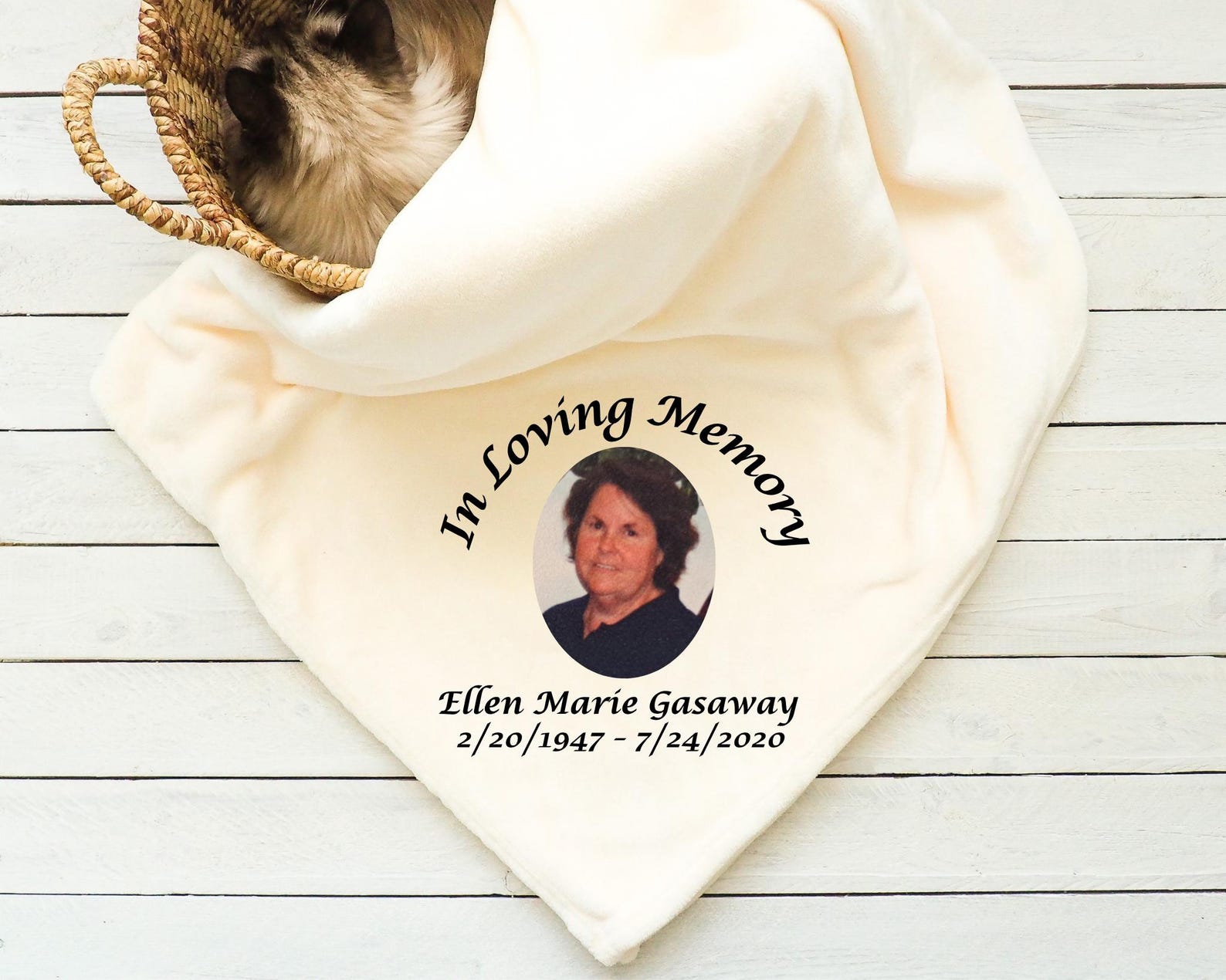 Personalized Photo Blanket/memorial Blanket/funeral Gift/memorial Gift ...