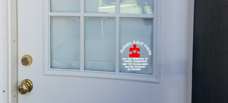 One Piece Autistic Adult Warning Decal: Emergency Alert Sticker for Car ...
