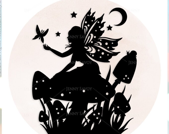 Garden Fairy SVG Cutting File and Transparent Png Magical Fairy ...