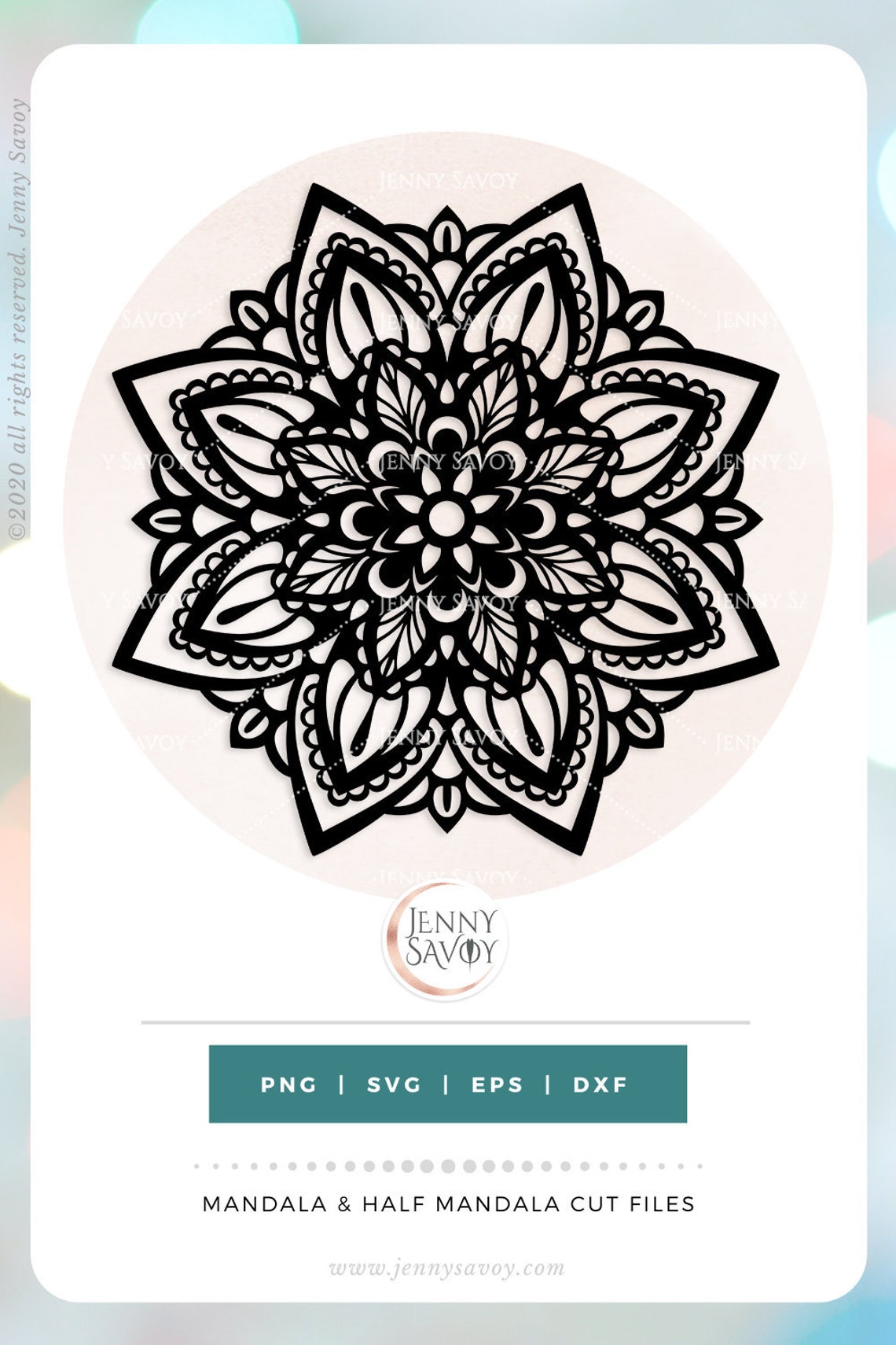 Mandala Svg File and Half Mandala Svg Also Available in Eps - Etsy UK