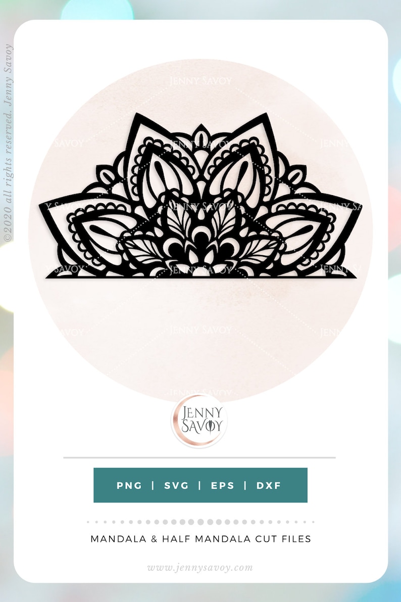 Mandala Svg File and Half Mandala Svg Also Available in Eps - Etsy UK