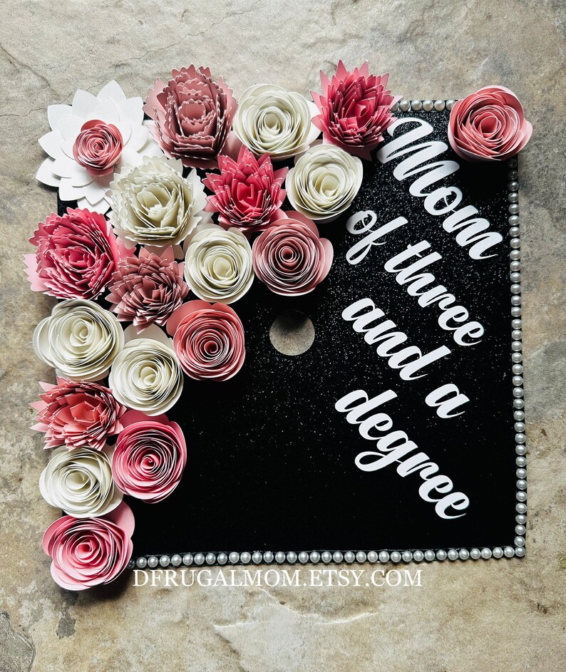 Mom of Three and A Degree | Graduation Cap Decor | Graduation Cap ...