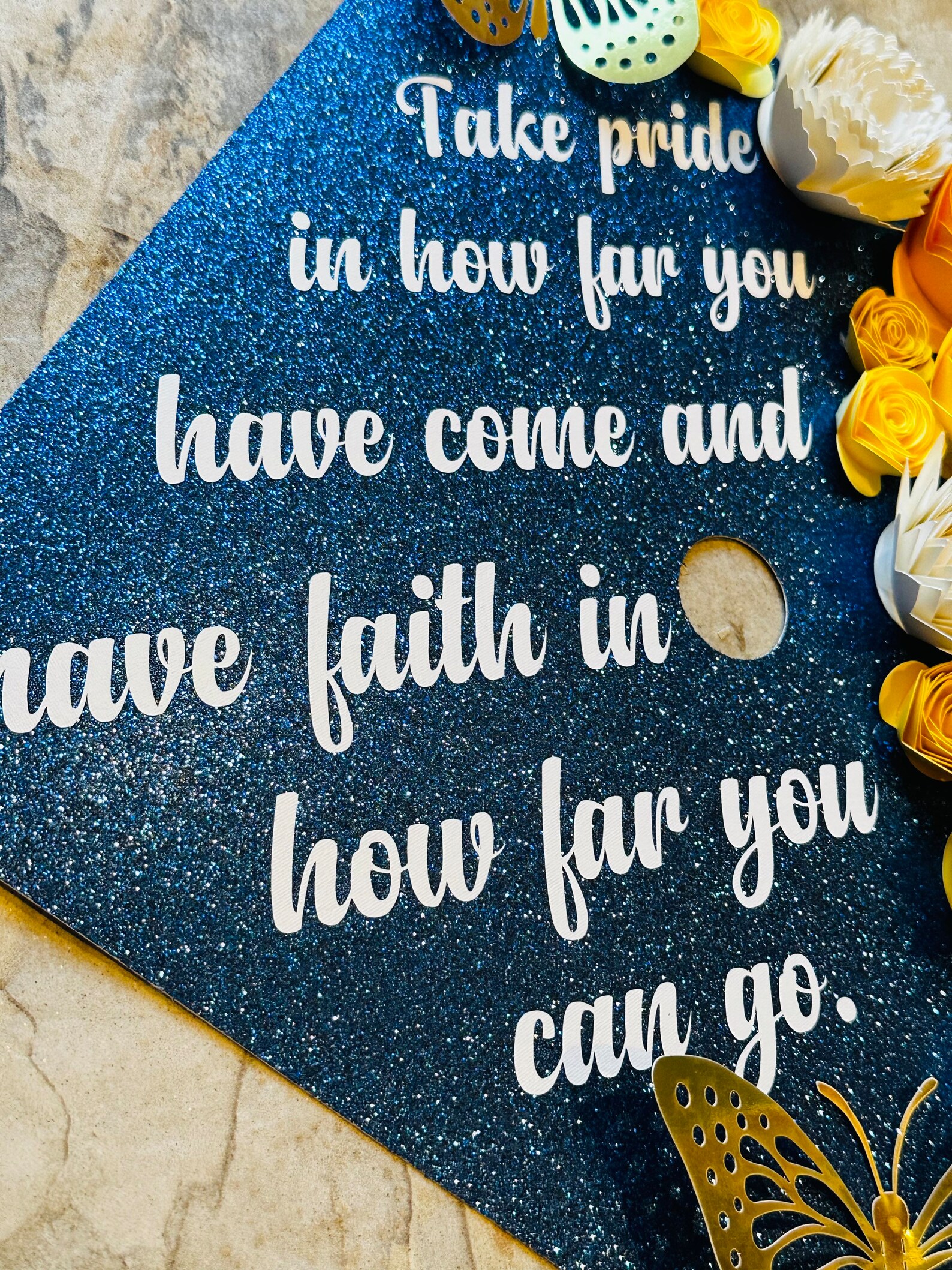 Graduation Cap Topper, Take Pride in How Far You Have Come, Graduation ...