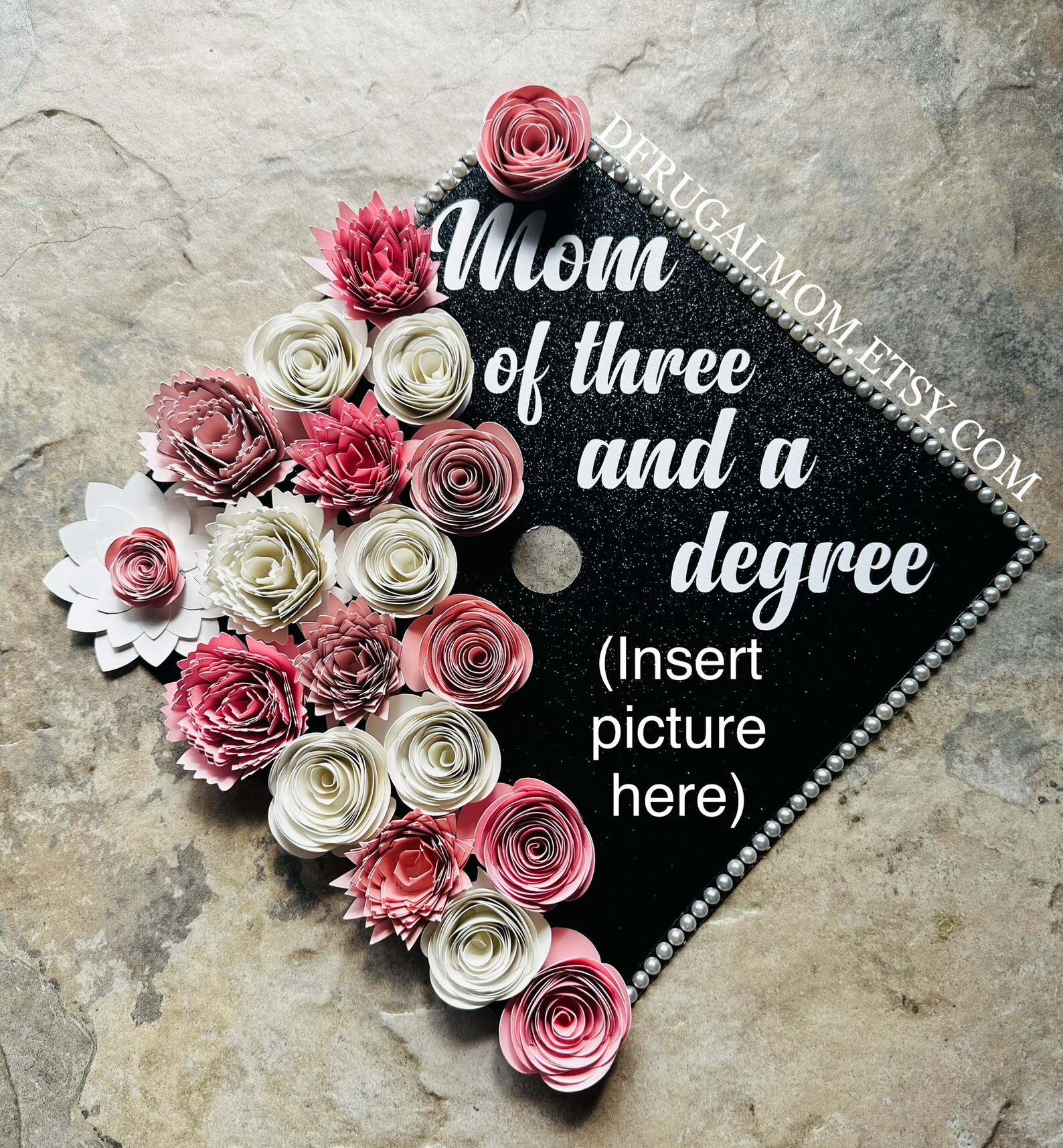 Mom of Three and A Degree | Graduation Cap Decor | Graduation Cap ...