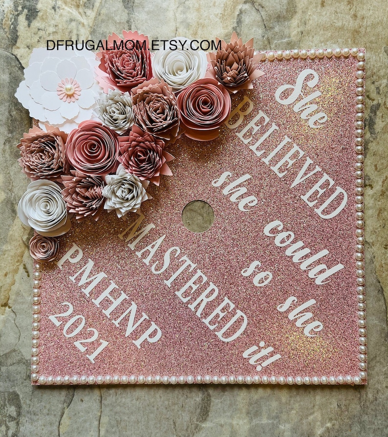 She Believed She Could so She Mastered It Graduation Cap - Etsy