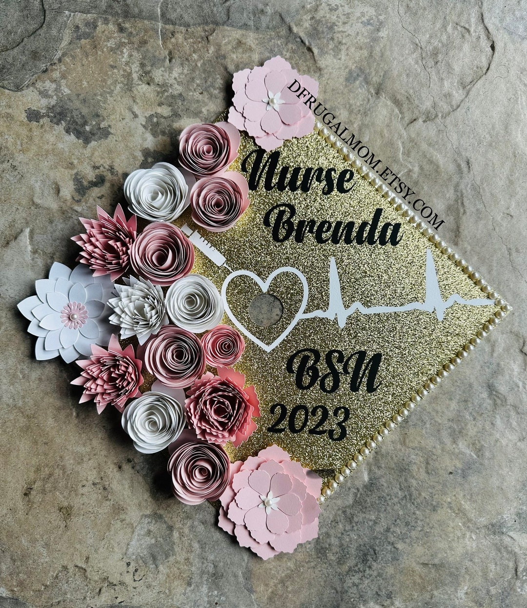 Nursing Graduation Cap Topper | Graduation Cap Decor | BSN Cap Topper ...