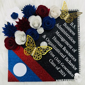 Graduation Cap Decor | Graduation Cap Topper | Laos Flag Cap Topper ...