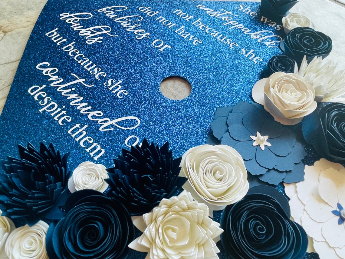 She Was Unstoppable Graduation Cap Topper Graduation Cap - Etsy