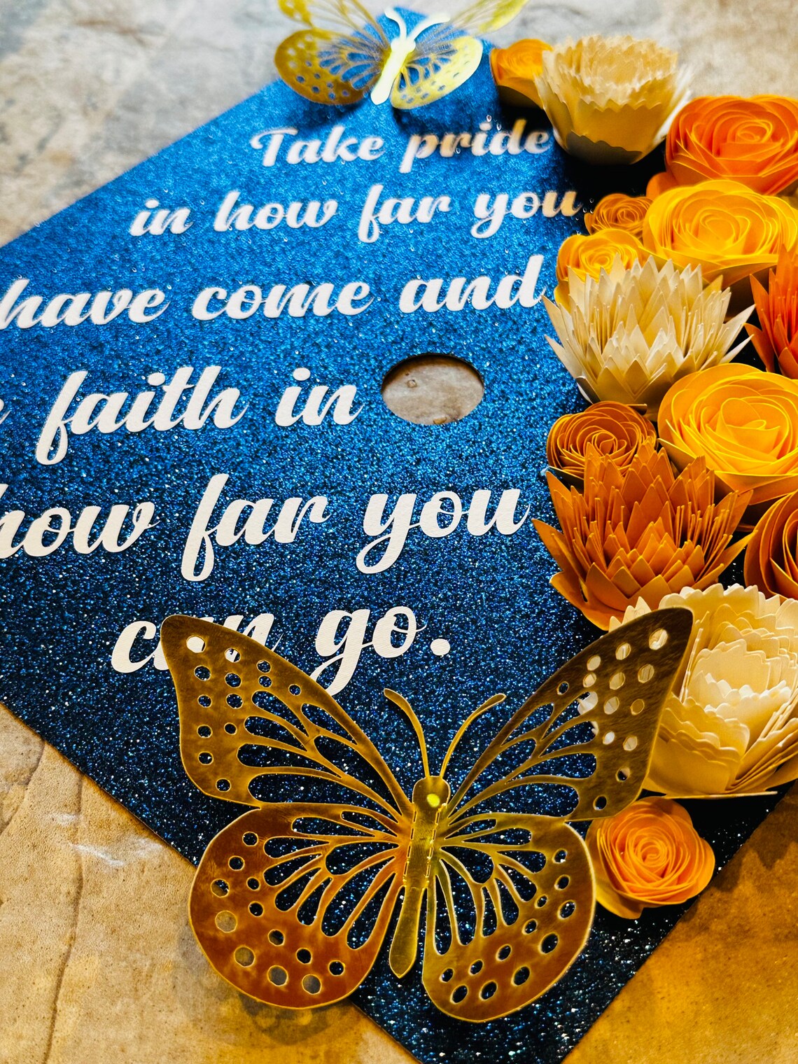 Graduation Cap Topper, Take Pride in How Far You Have Come, Graduation ...