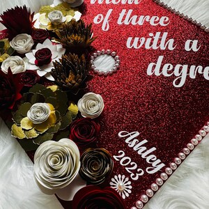 Mom of Three Graduation Cap Decor | Graduation Cap Topper | Class 2023 ...