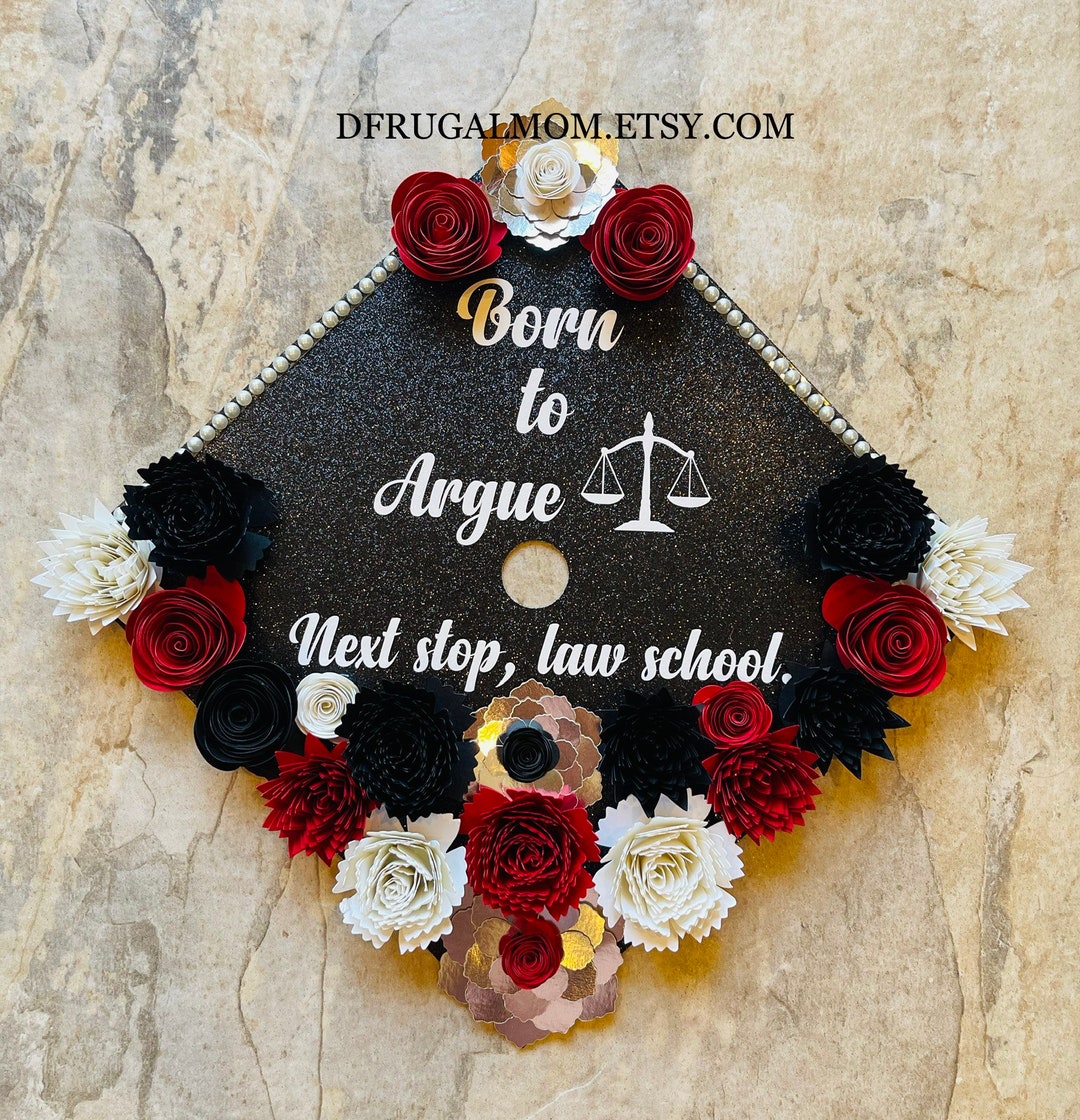 Born to Argue Graduation Cap Topper | Graduation Cap Topper ...