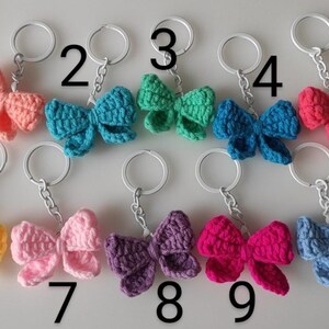 Crochet Mini Bow Keychain, Cute Bow Keychain, Bow, Keychain - Etsy