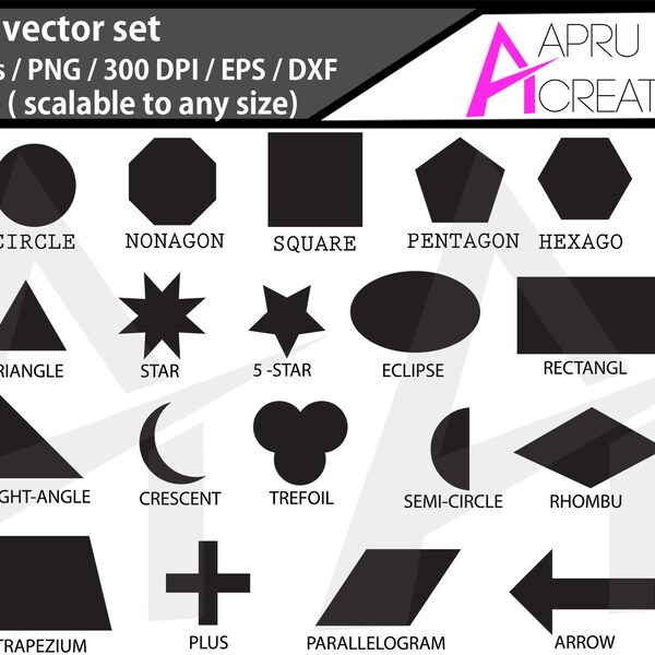 Shapes Svg - Etsy