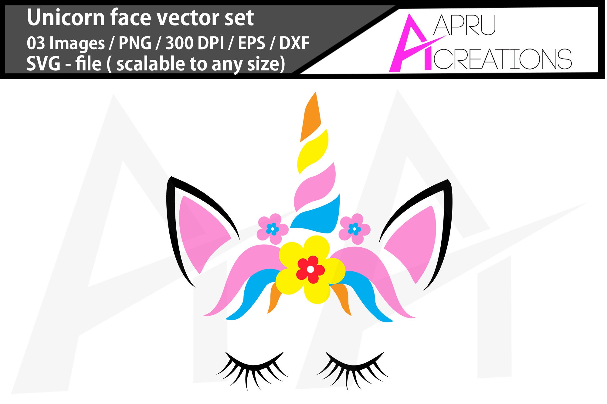 Unicorn Faces Svg / Unicorn Head Clipart - Etsy