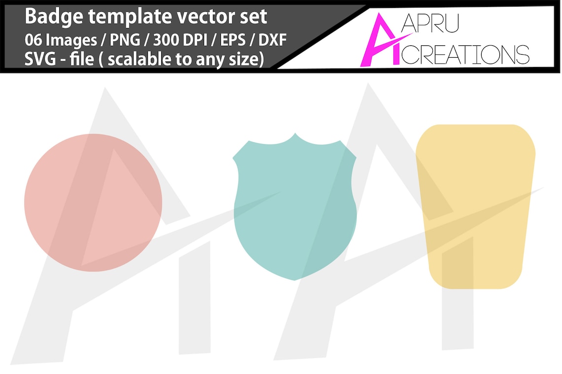 Badge template vector / badge template silhouette | Etsy
