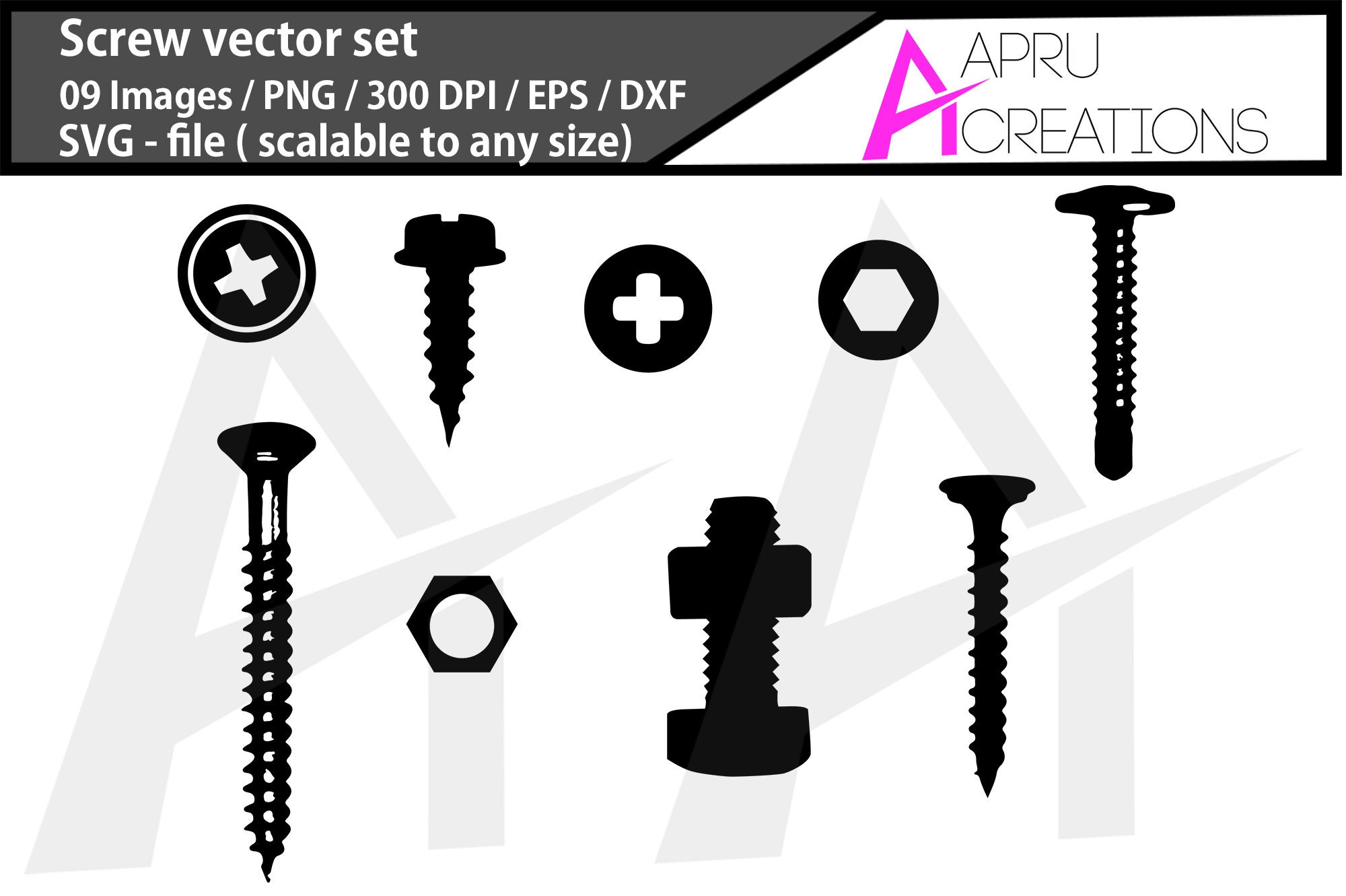 Screw Silhouette/ Screw Svg/ Screw Png - Etsy