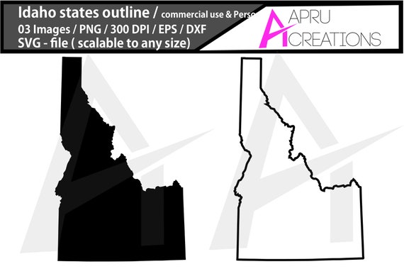 Idaho Svg Idaho Vector Svg Template Idaho Silhouette Idaho | Etsy