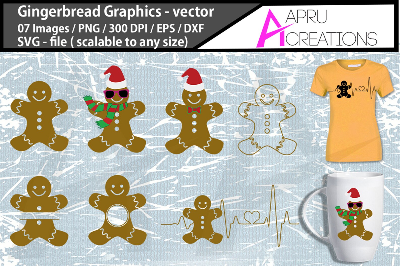 Gingerbread Svg Graphics / Gingerbread Family Vector / - Etsy