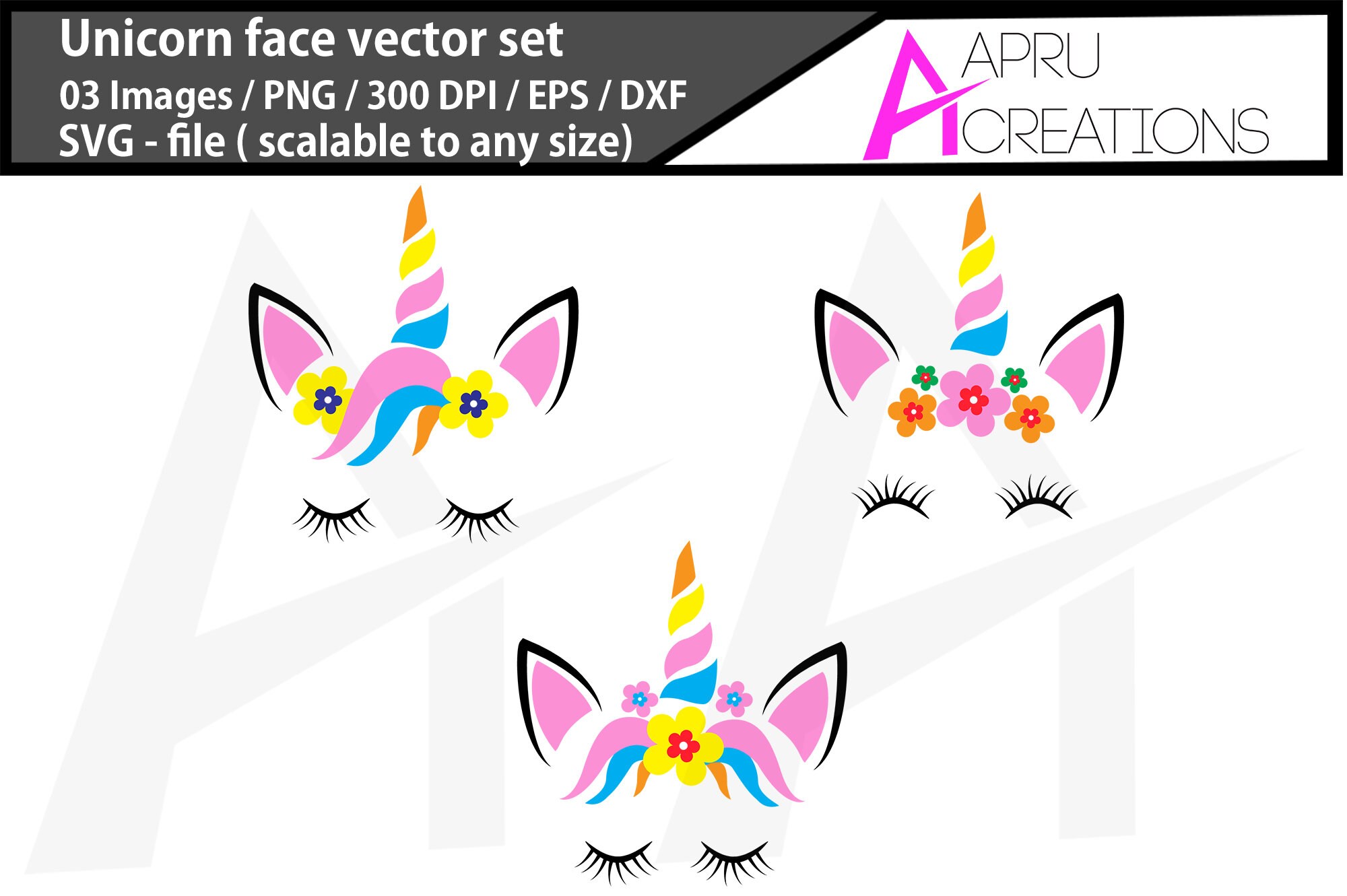 Unicorn Faces Svg / Unicorn Head Clipart - Etsy