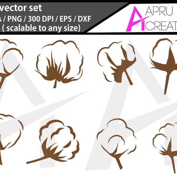 Cotton Icons Svg - Etsy