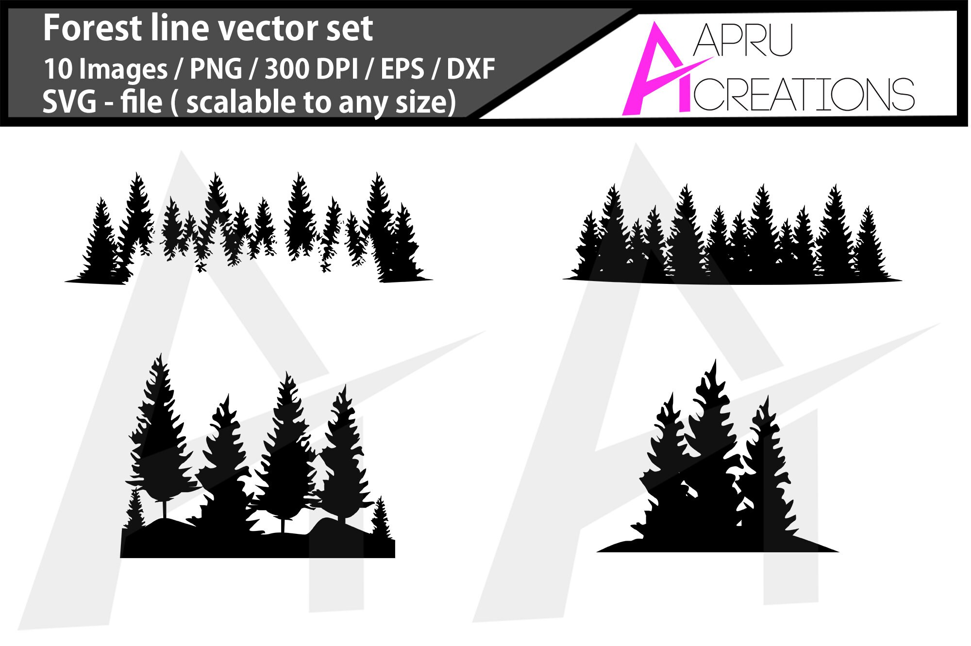 Forest Line Bundle / Forest / Forests Svg - Etsy