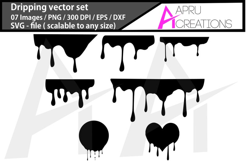 Dripping Svg/ Dripping Silhouette - Etsy