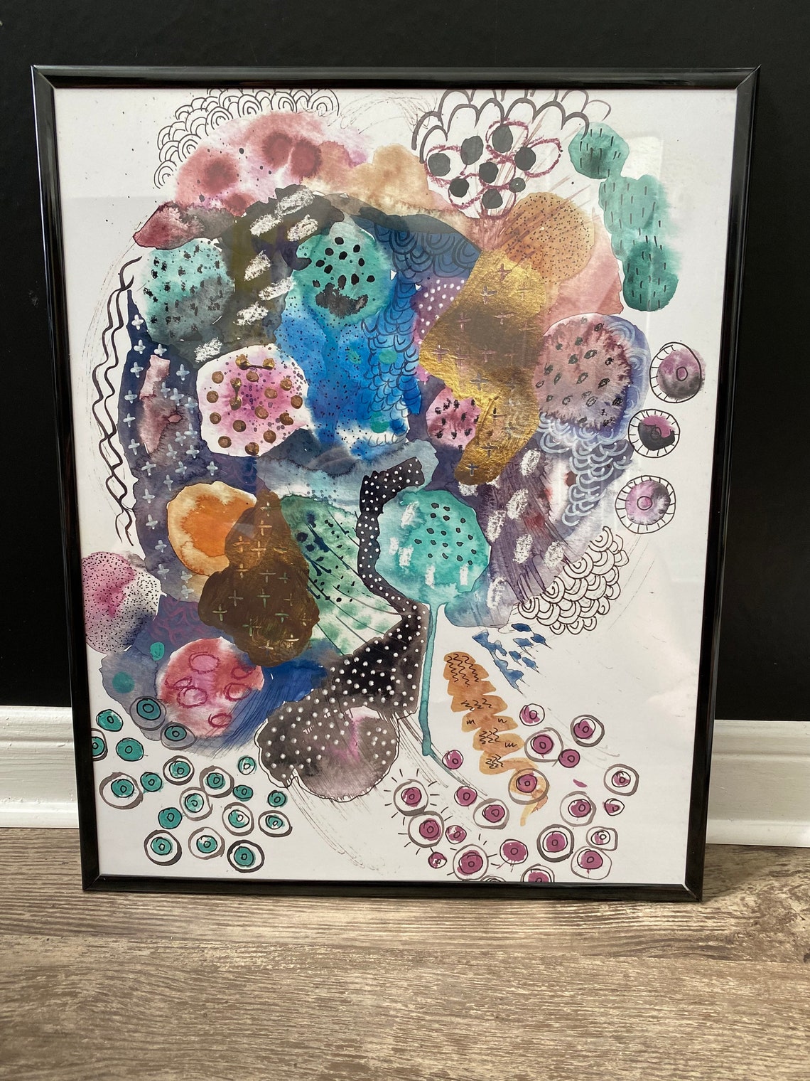 Large Wall Art Abstract Print Colorful Painting in Vivid - Etsy