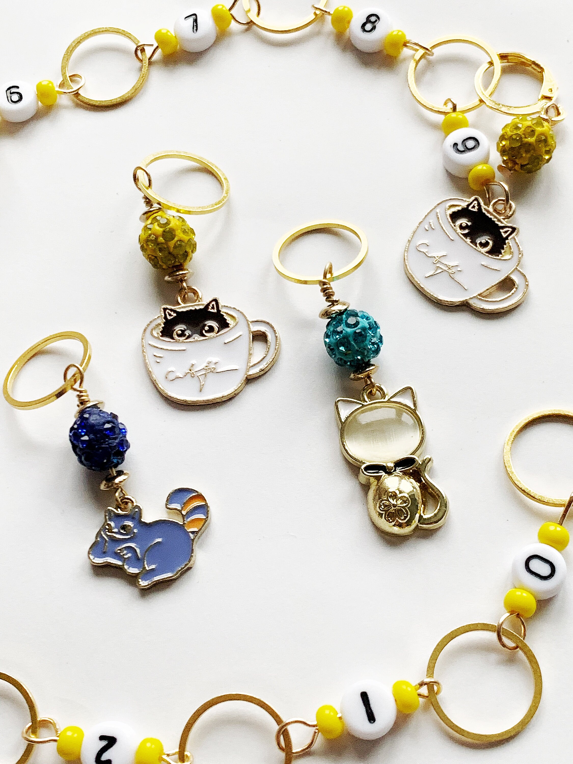 Cat Stitch Counter Stitch Markers Knitting Row Counter - Etsy