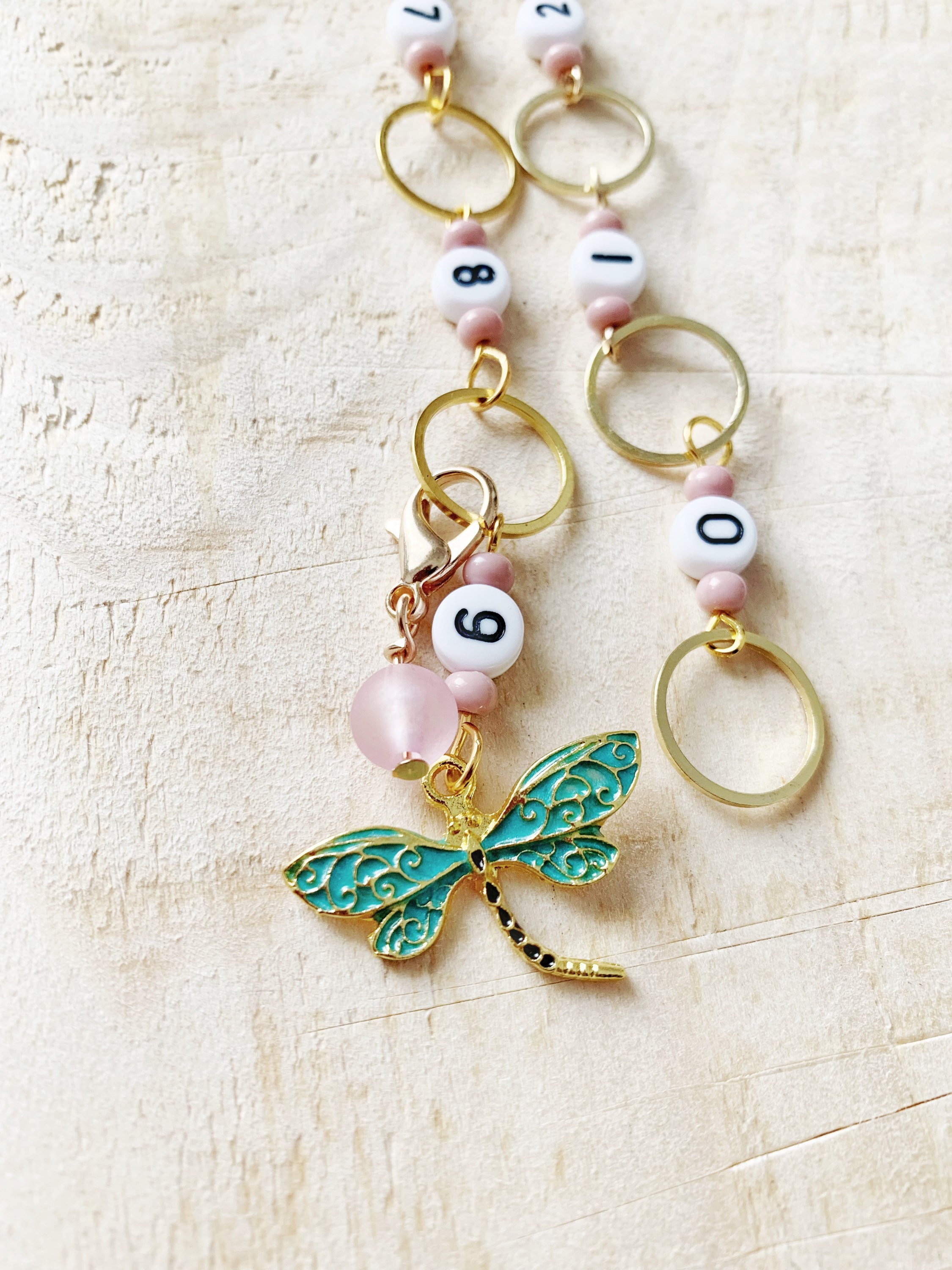 Dragonfly Knitting Row Counter Chain Row Counter for | Etsy