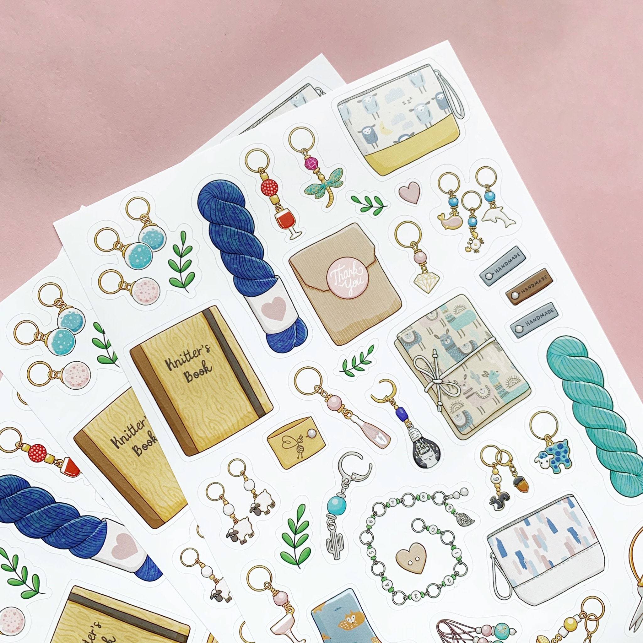 Knitting Sticker Pack for Knitting Planner | Etsy