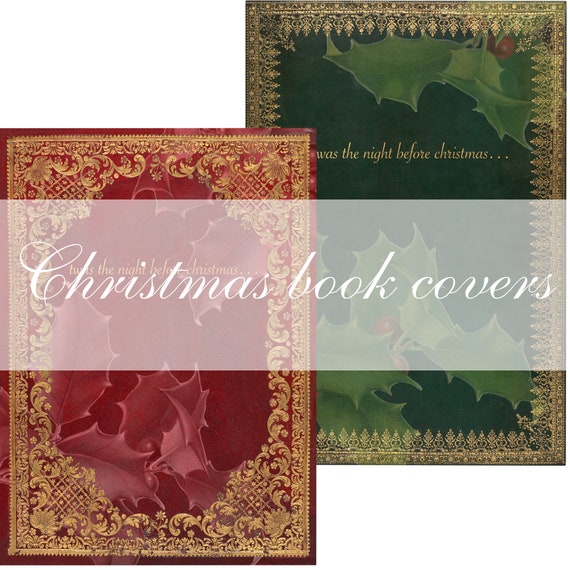 Christmas Book Covers Instant Download - Etsy