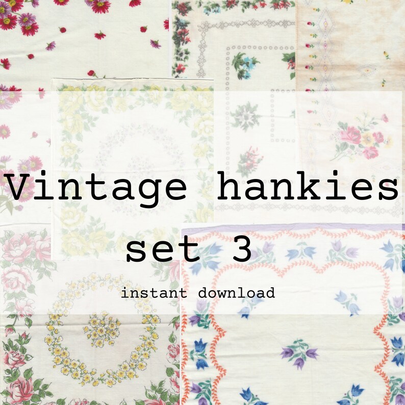 Vintage Hankies Instant Download - Etsy