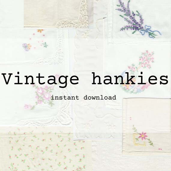 Vintage Hankies Instant Download - Etsy