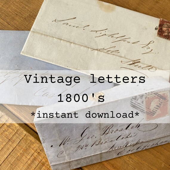 Vintage Letters From 1800's Instant Download - Etsy