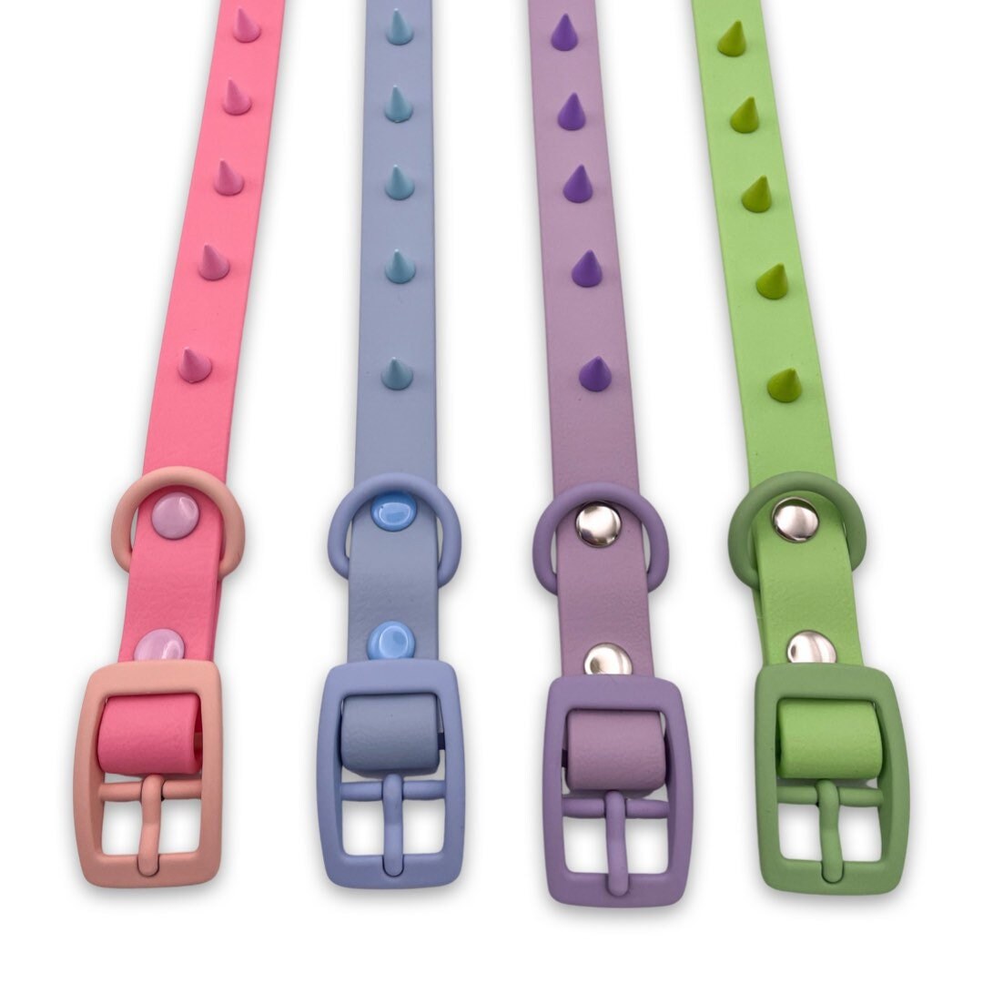 Spike Pastel Biothane® Dog Collar - Etsy