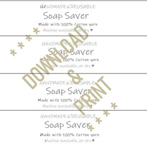 PRINTABLE -digital File - Labels for Handmade Soap Saver - Soap ...