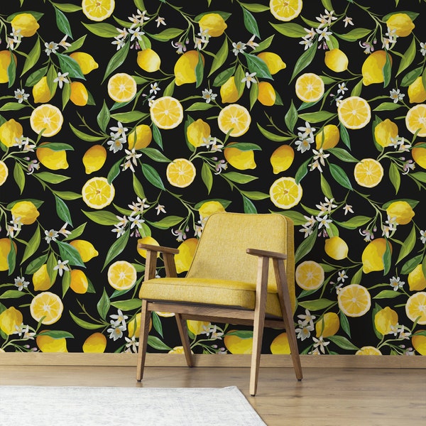 Lemon Wallpaper - Etsy
